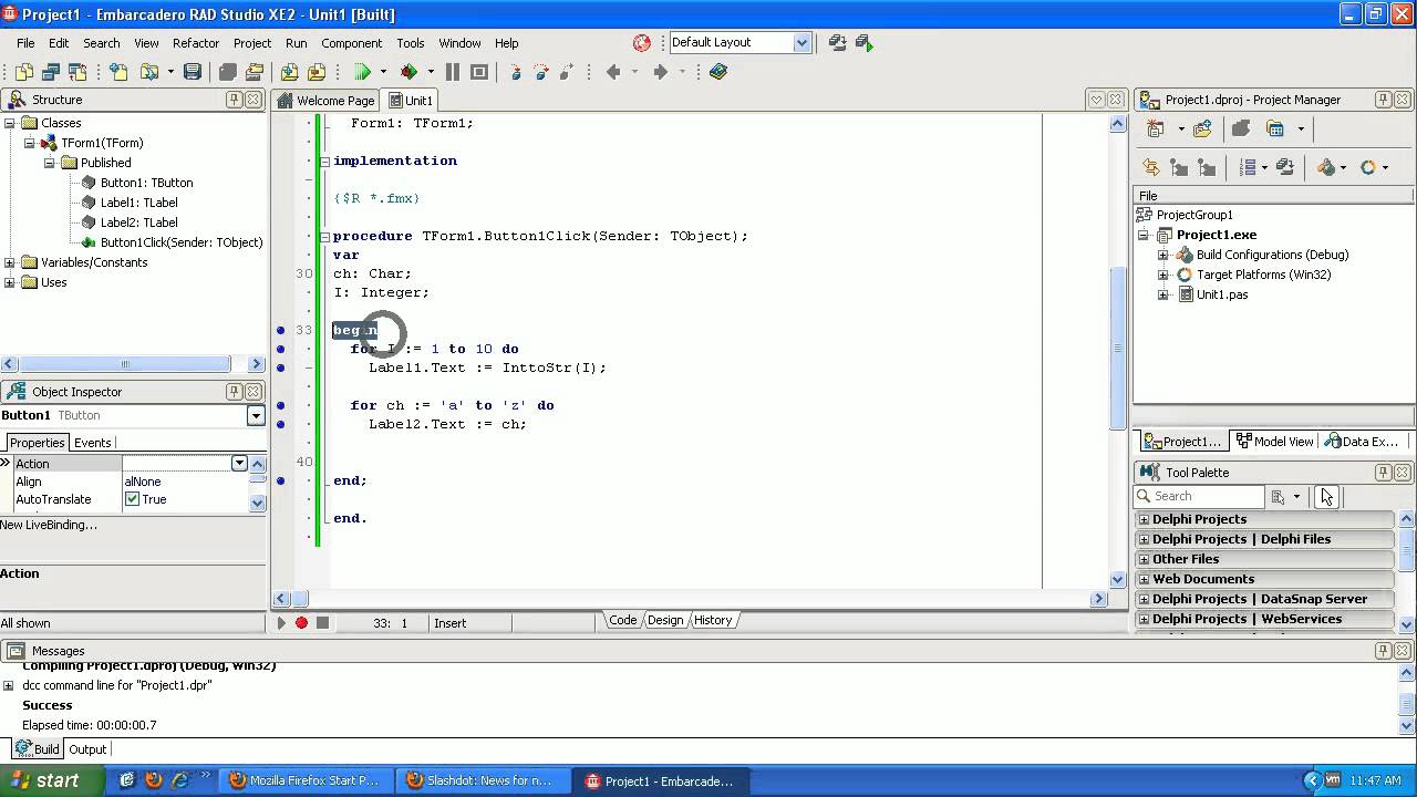 Learning To Program Delphi Tutorial Looping For And While Youtube