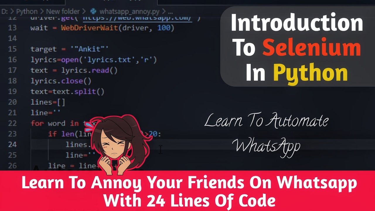 Whatsapp Automation With Selenium Python Youtube