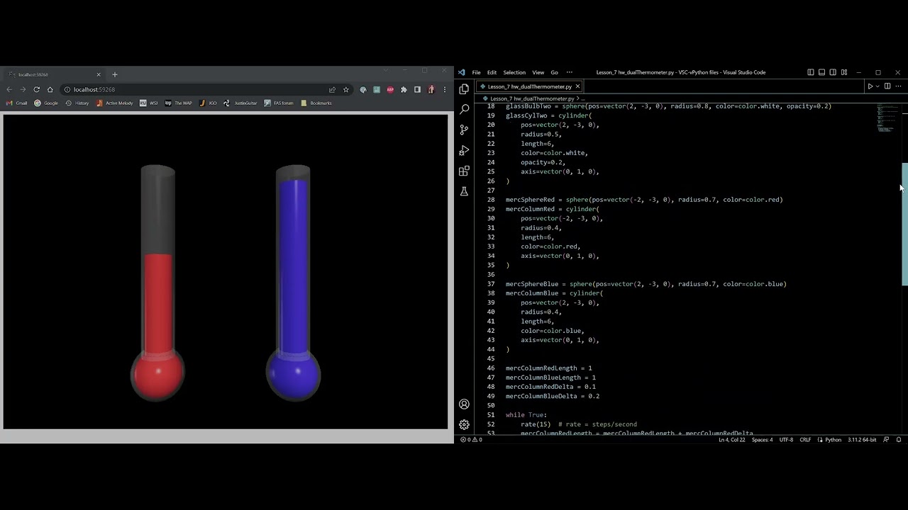 Visual Python 3d Graphics Tutorial 8 Hw Youtube