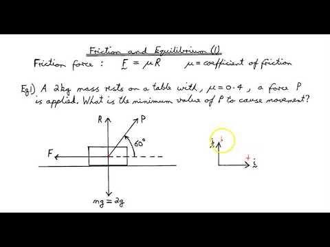 79 Friction And Equilibrium 1 Youtube
