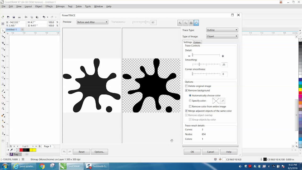 Corel Draw Tips Tricks Ink Splatter Text Effect Part 2 Youtube