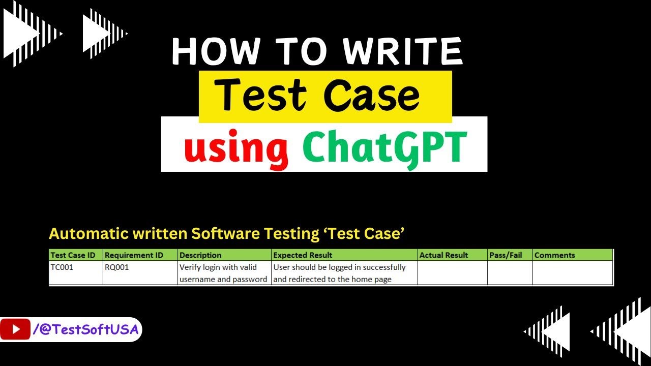 How To Write Test Case Using Chatgpt For Software Testing Youtube