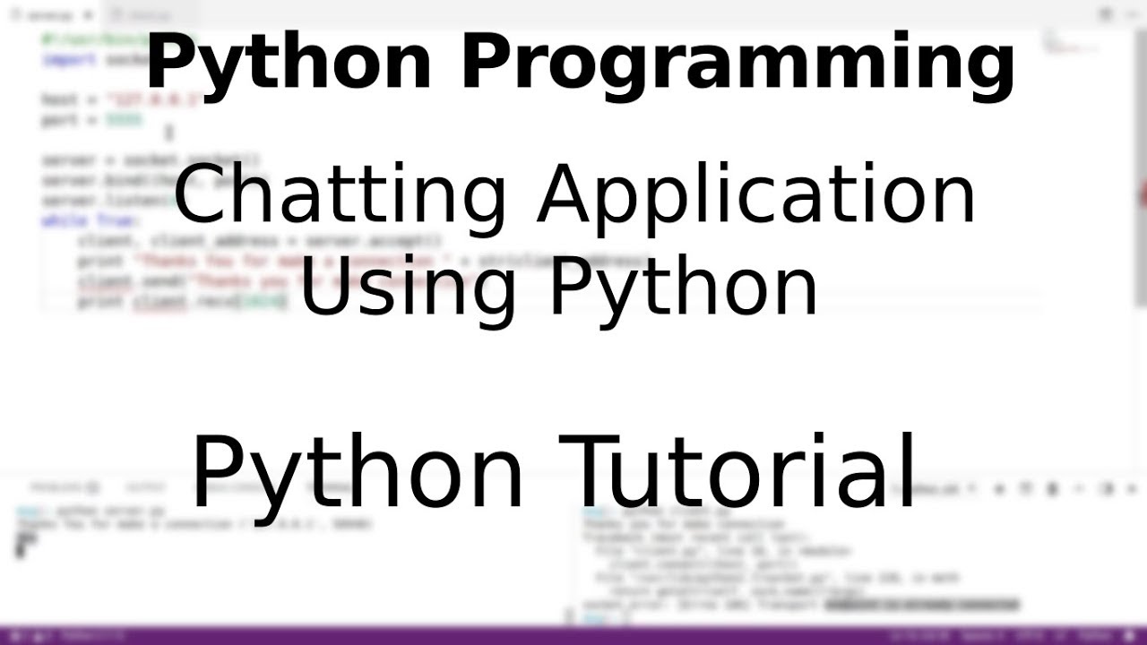 Python Programming Chatting Application Using Socket Python Youtube
