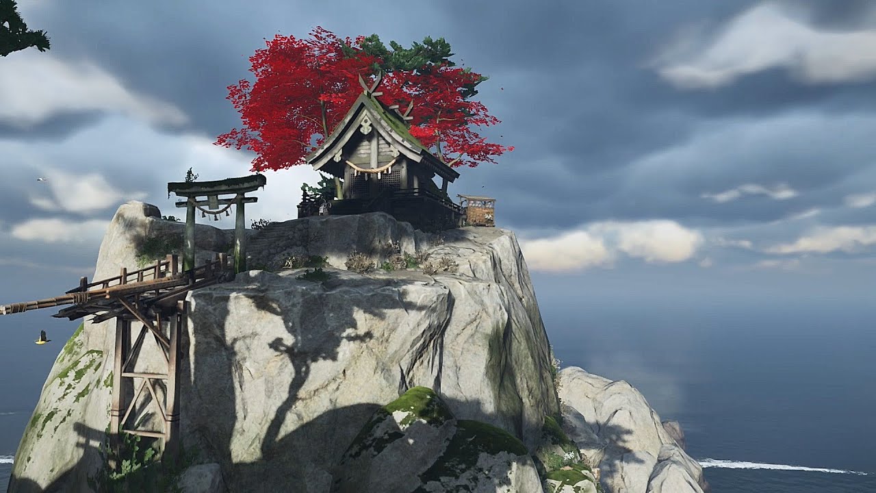 Ghost Of Tsushima Hazy Cliff Shrine Santuario Acantilado Brumoso