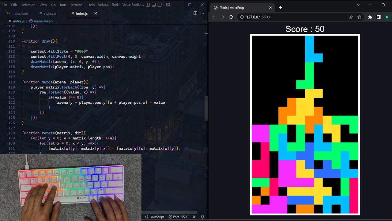 Asmr Programming Coding Tetris No Talking Youtube