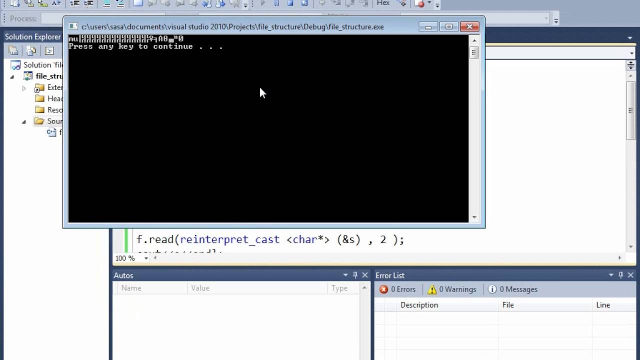 C Read Write Binary File Youtube