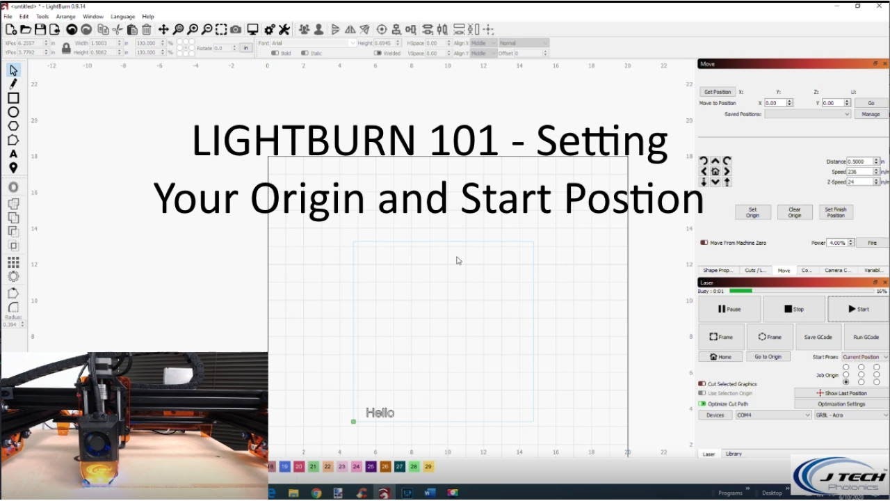 Lightburn 101 Starting Position Origins And Homing Youtube