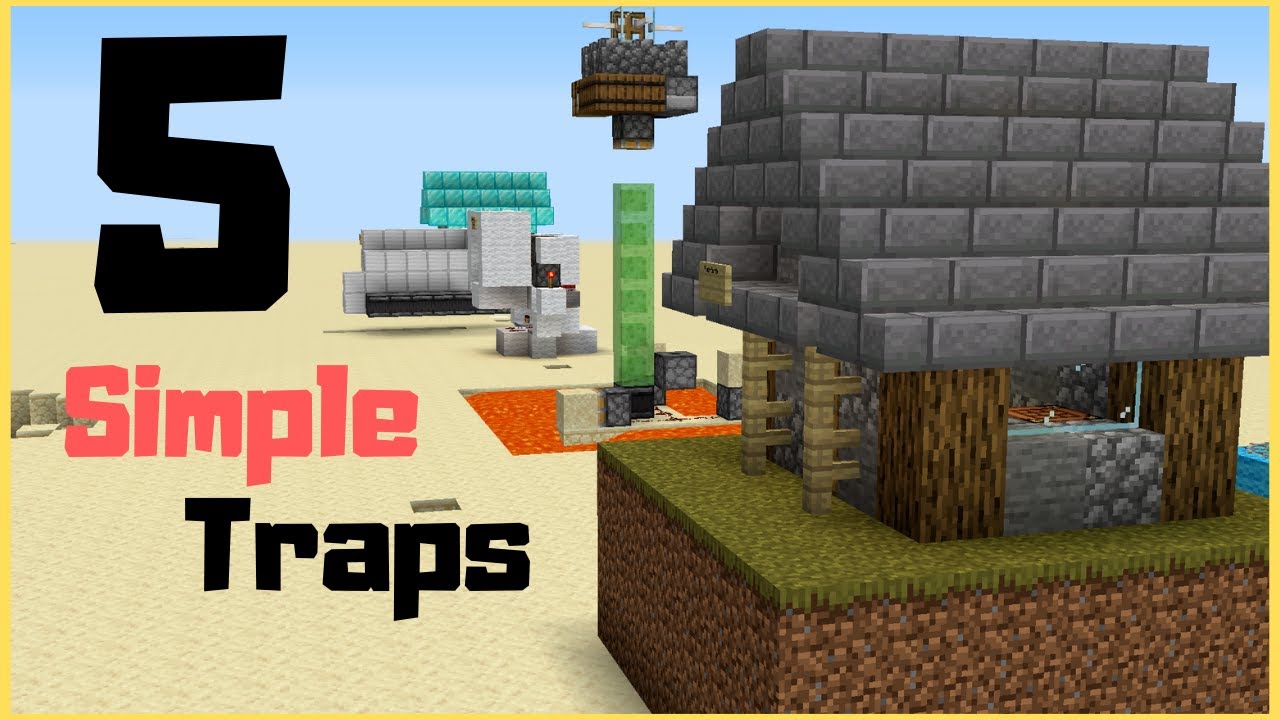 How To Make 5 Easy Traps Minecraft Tutorial Youtube