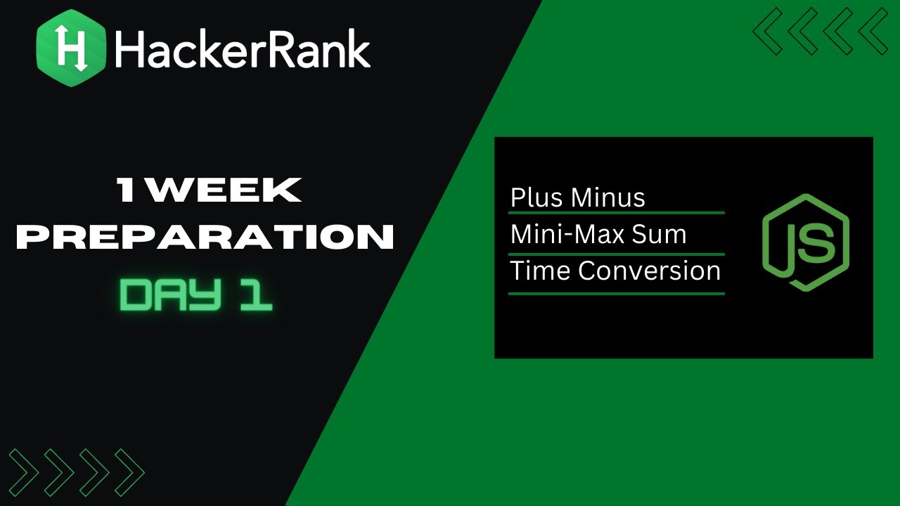 Interview Preparation Day 1 Hackerrank Youtube