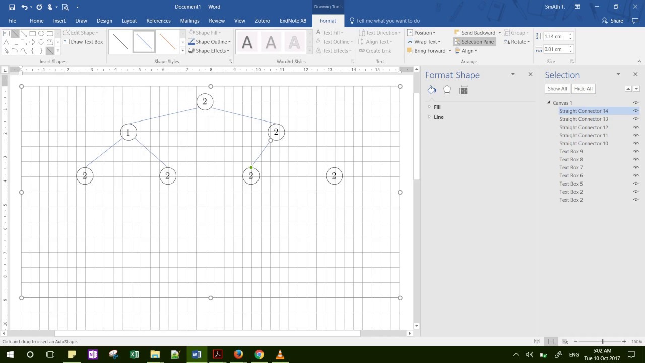 Create Algorithm Tree Graph In Microsoft Word Youtube
