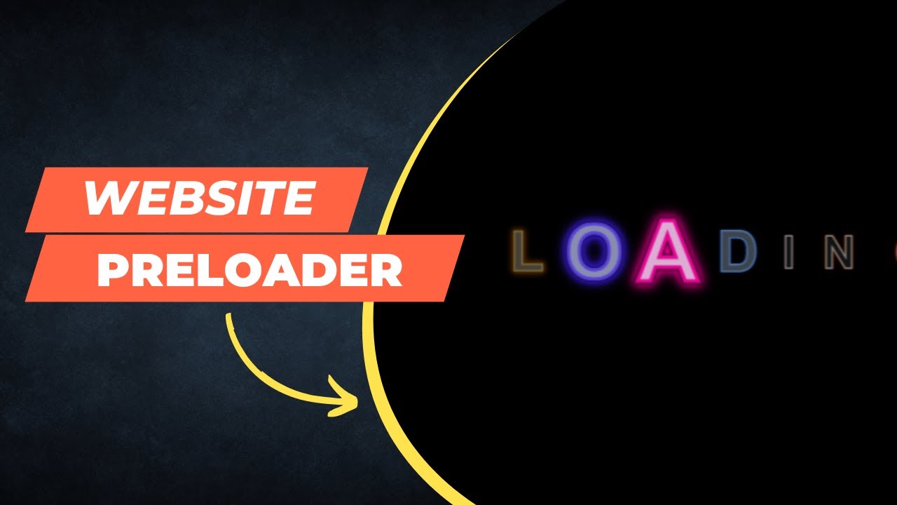 How To Make Website Preloader Using Html Css Js Page Loading Website