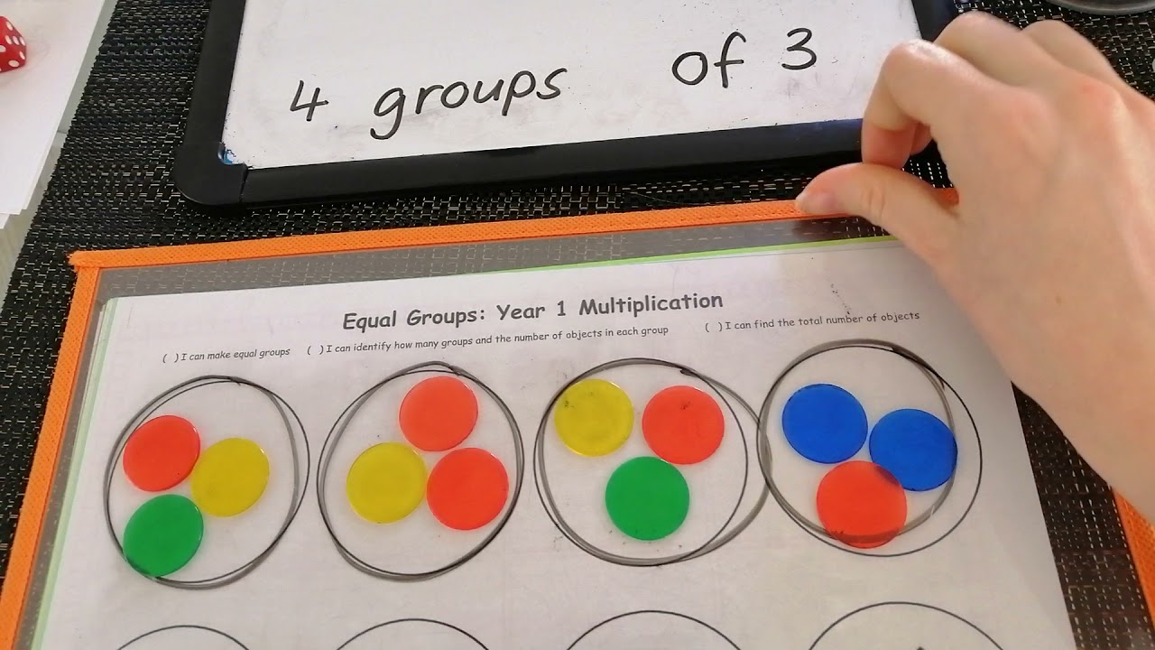 Maths Making Equal Groups With Counters Youtube