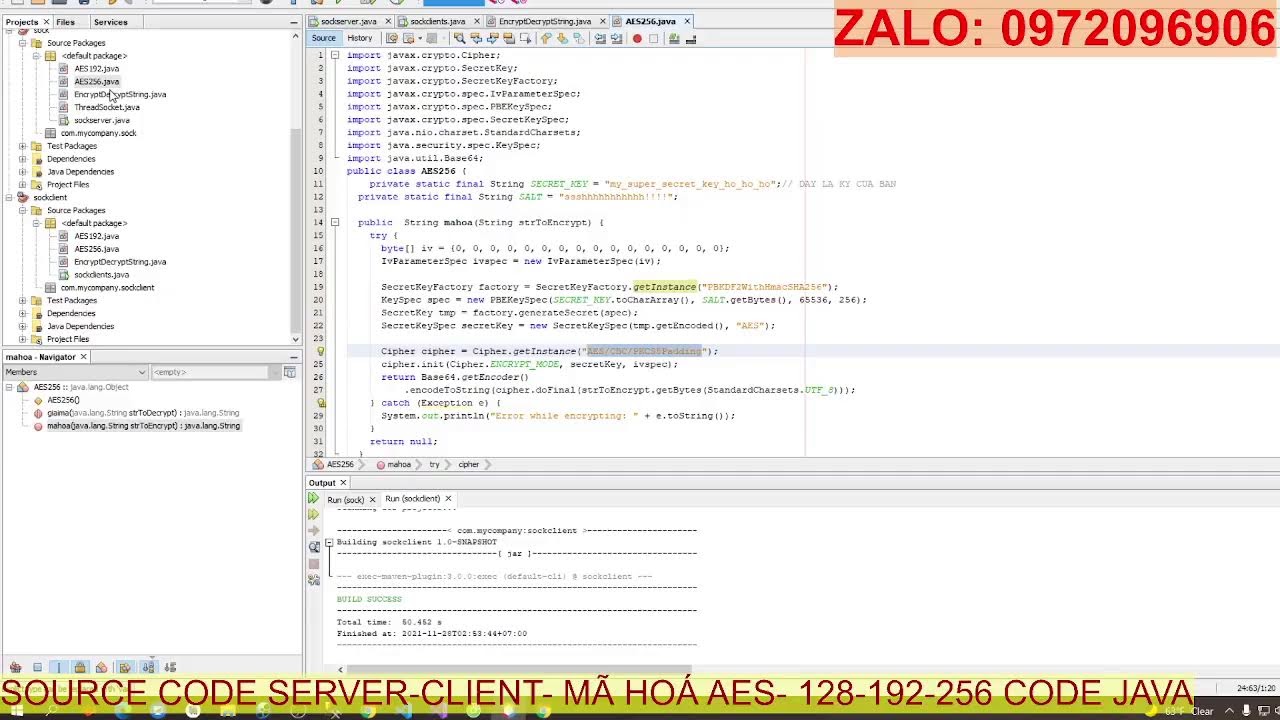 Source Code Server Client Mã Hoá Aes 128 192 256 Code Java Youtube