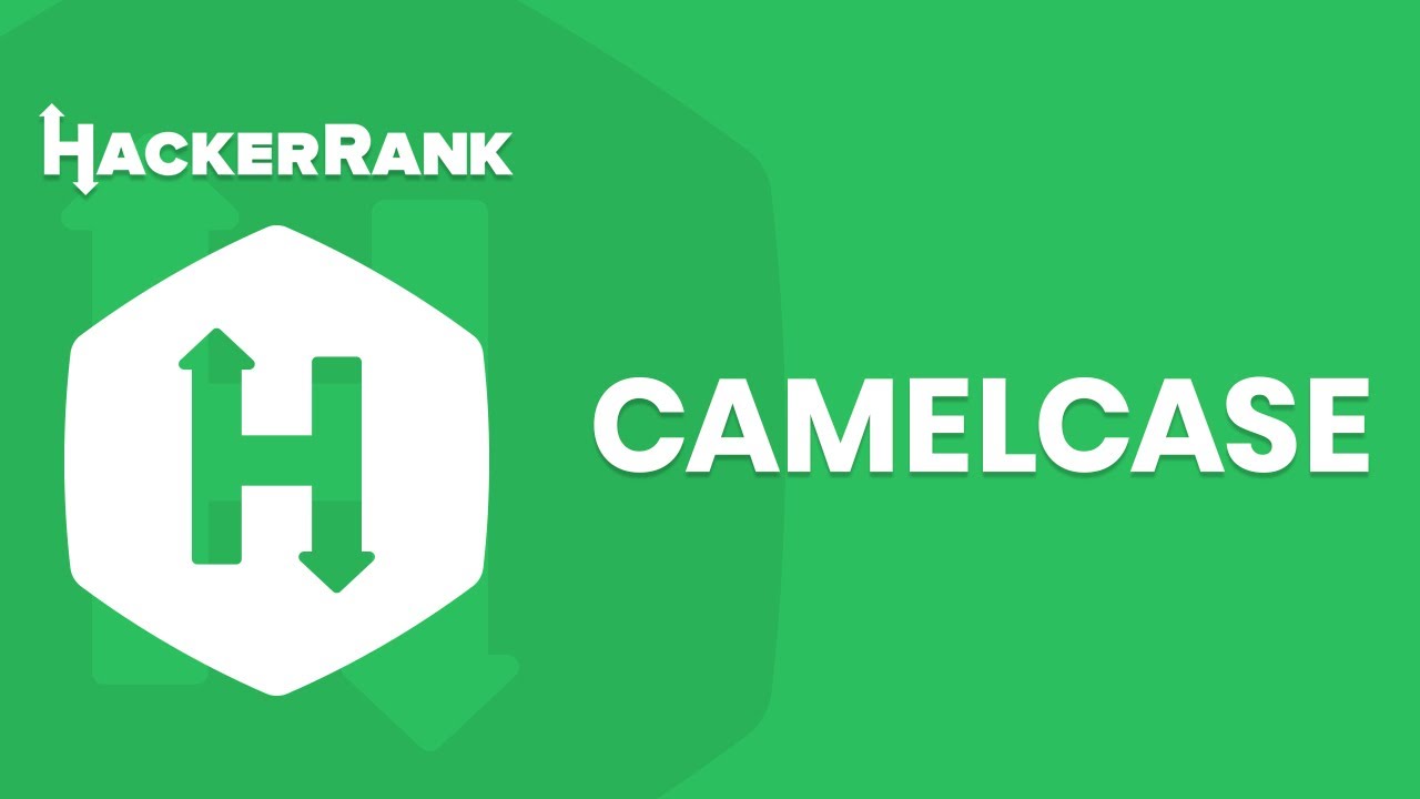 Hackerrank çözümleri Camelcase Youtube