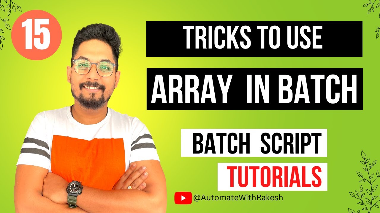 Batch Script Arrays Batch Script Tutorial Youtube