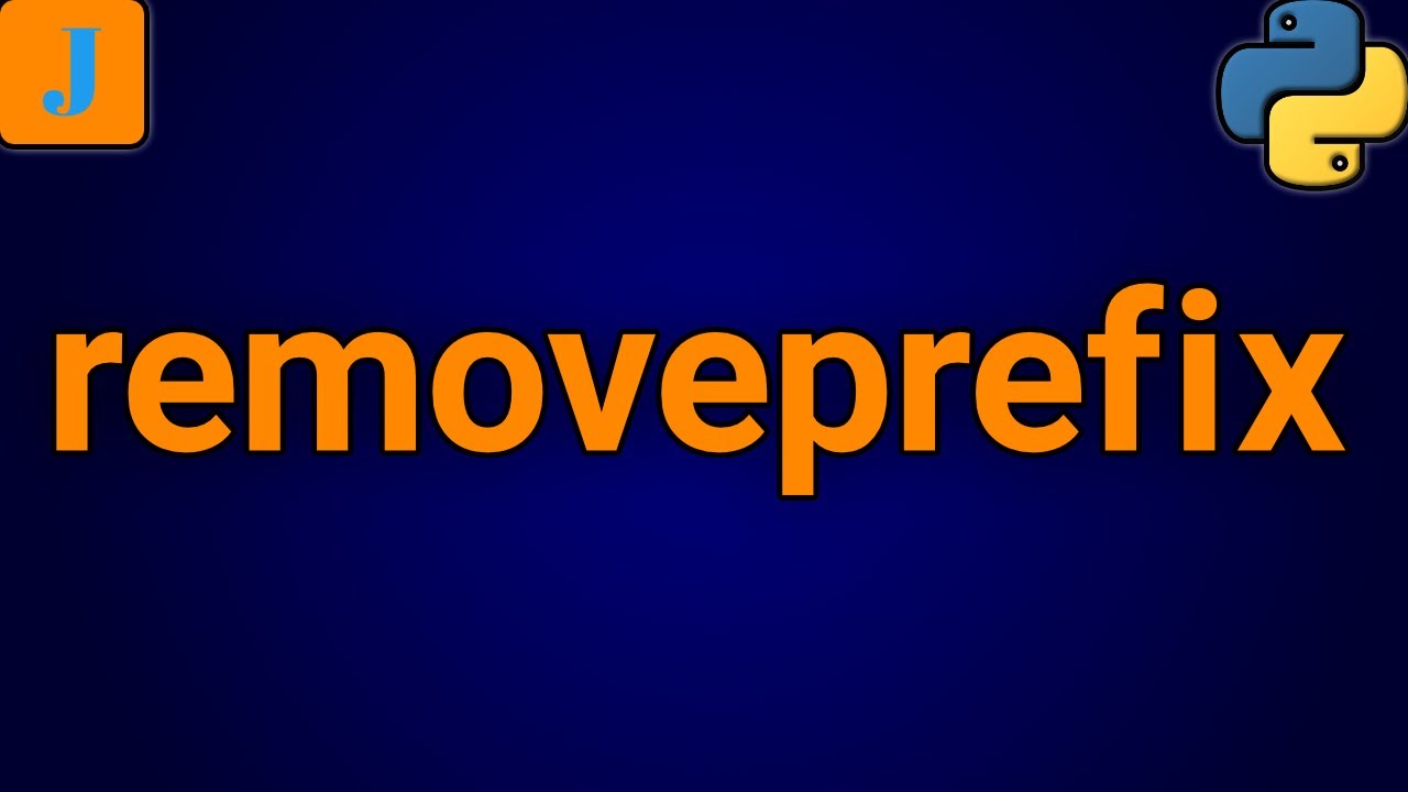Python String Remove Prefix Youtube