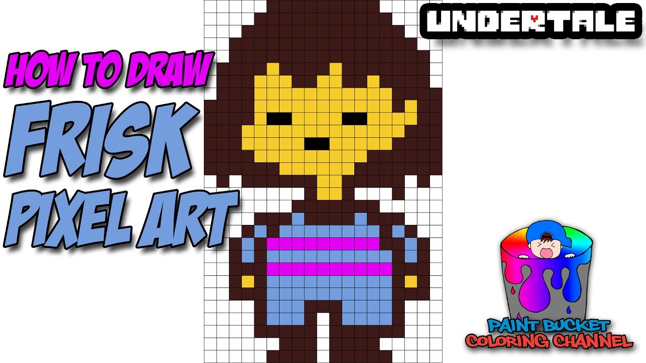 How To Draw Frisk Pixel Art 8 Bit Drawing Undertale Pixel Art