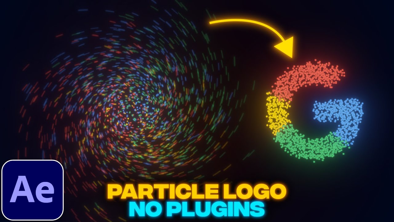 Particle Logo Animation Without Plugins After Effects Tutorial No