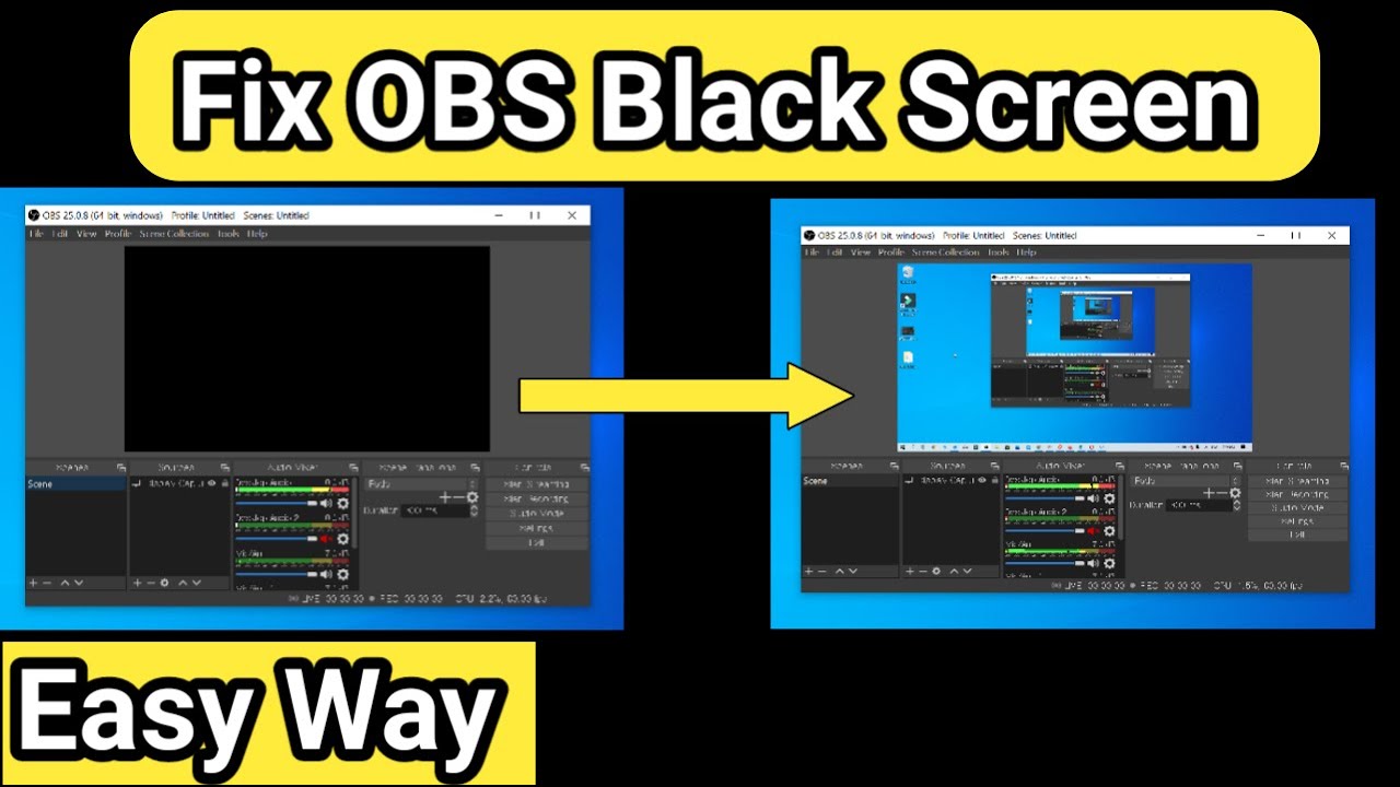 Obs Black Screen Display Capture Problem Solved 100