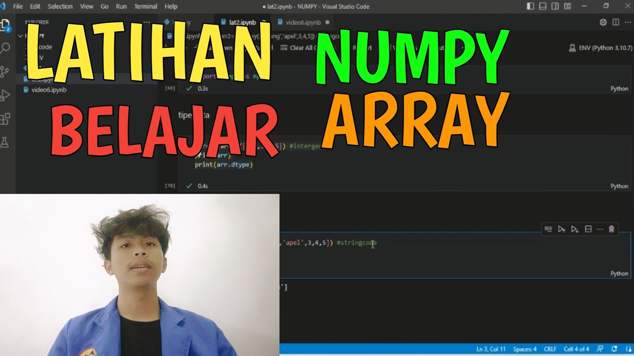 Latihan Belajar Numpy Array Youtube