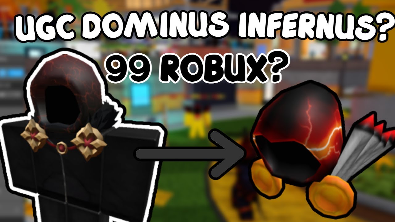 New 99 Robux Dominus Infernus Roblox Ugc 2022 Youtube