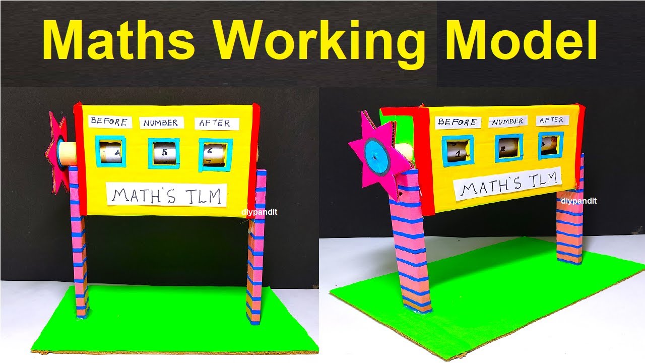 Maths Working Model On Numbers Before And After Model 3d Numbers