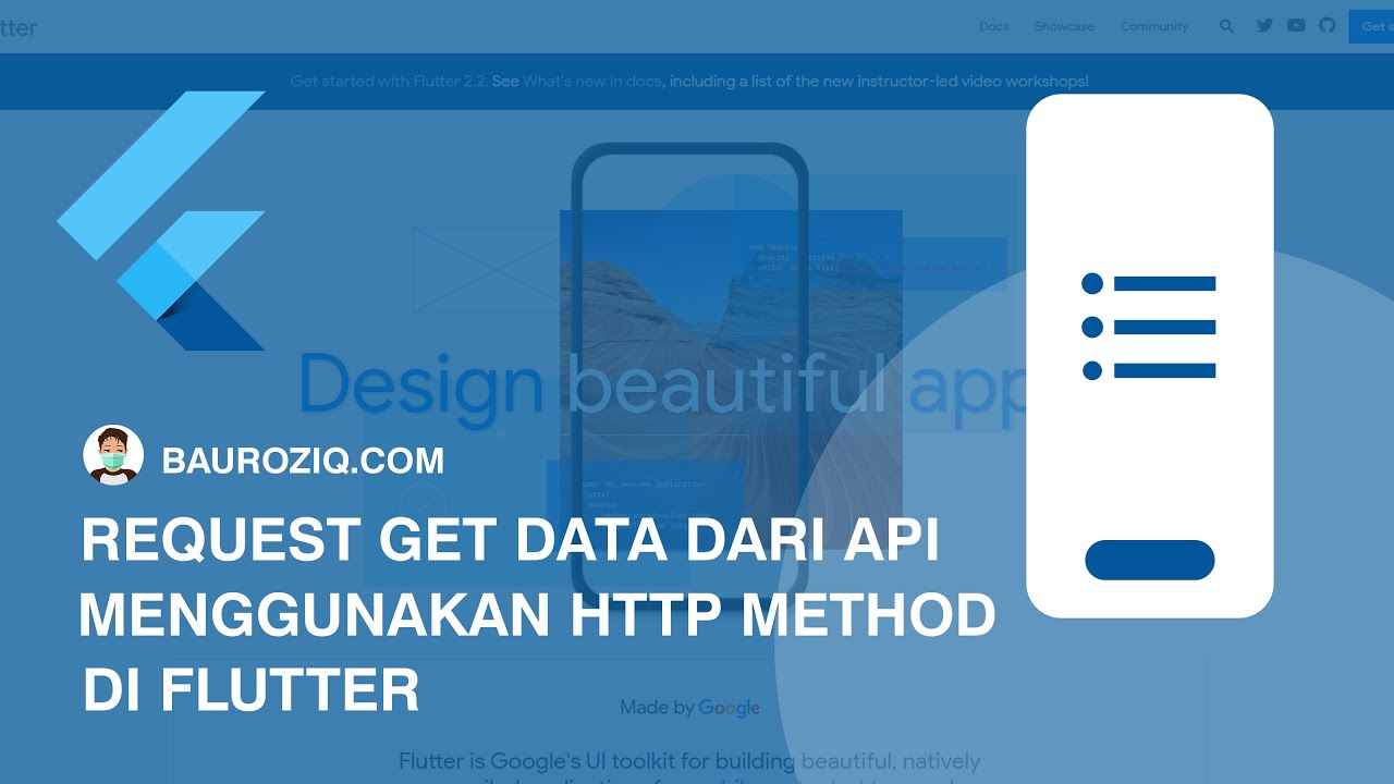 Get 1 Menampilkan Data Dari Api Request Ke Listview Flutter Youtube