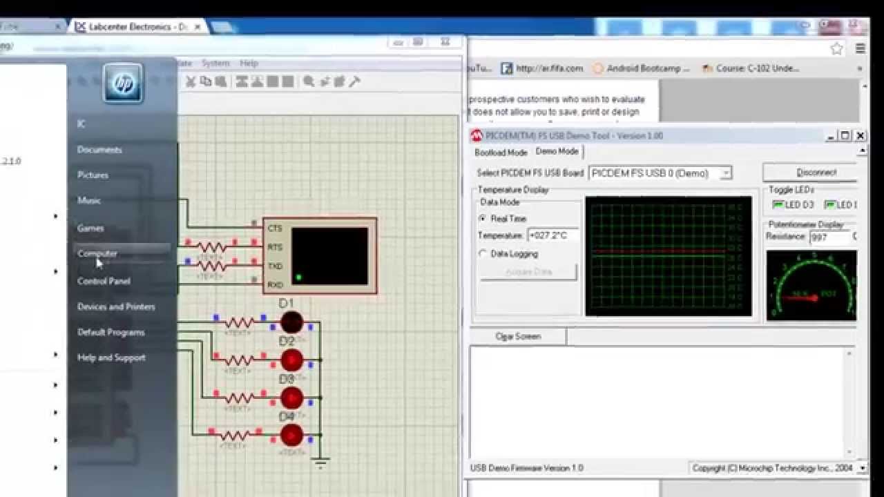 Usb In Practical With Pic 18f4550 Microcontroller Youtube