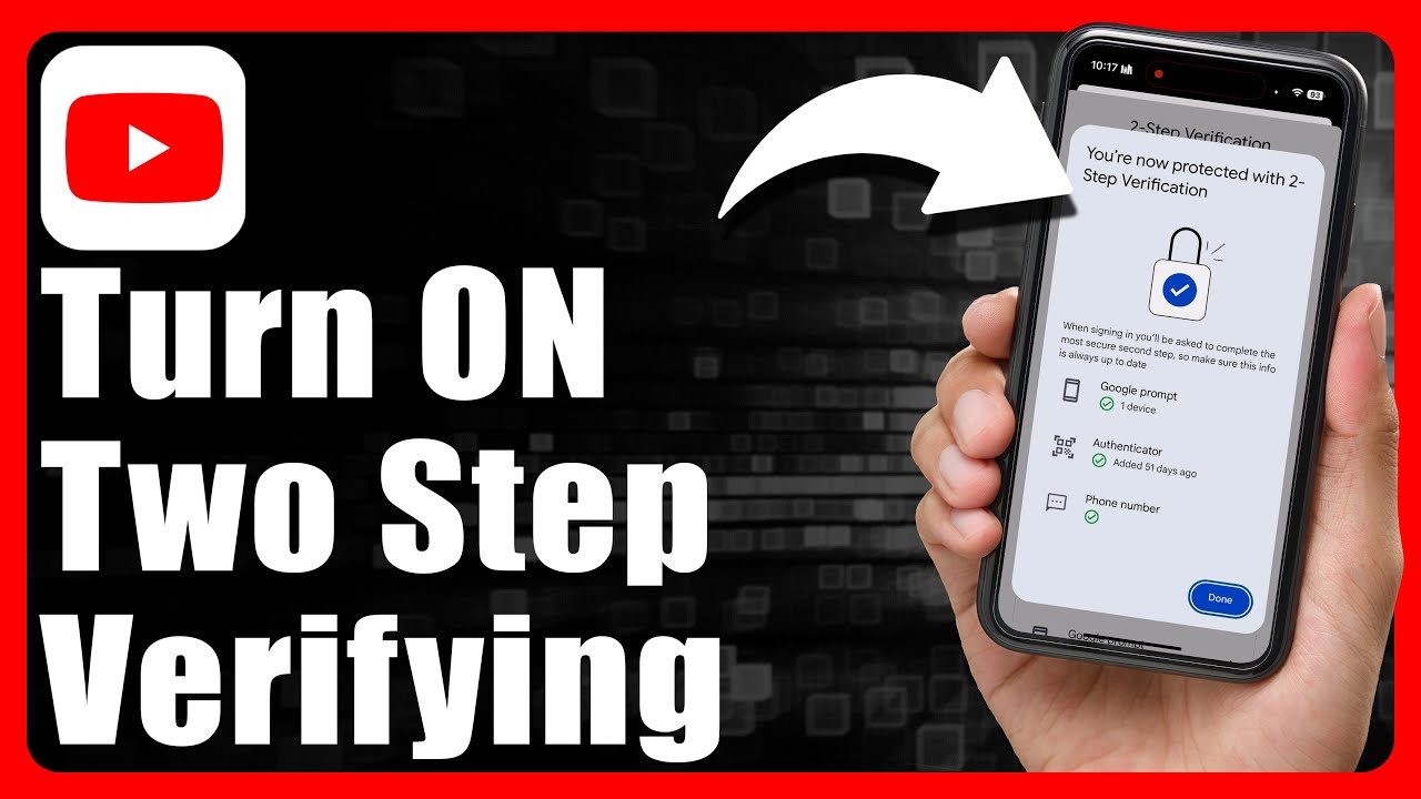 How To Turn On 2 Step Verification On Youtube Youtube