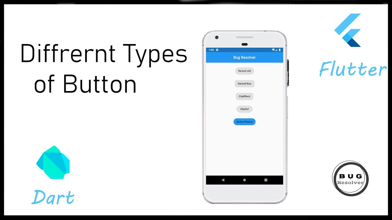 Different Types Of Buttons Flutter Dart Android Ios Vscode