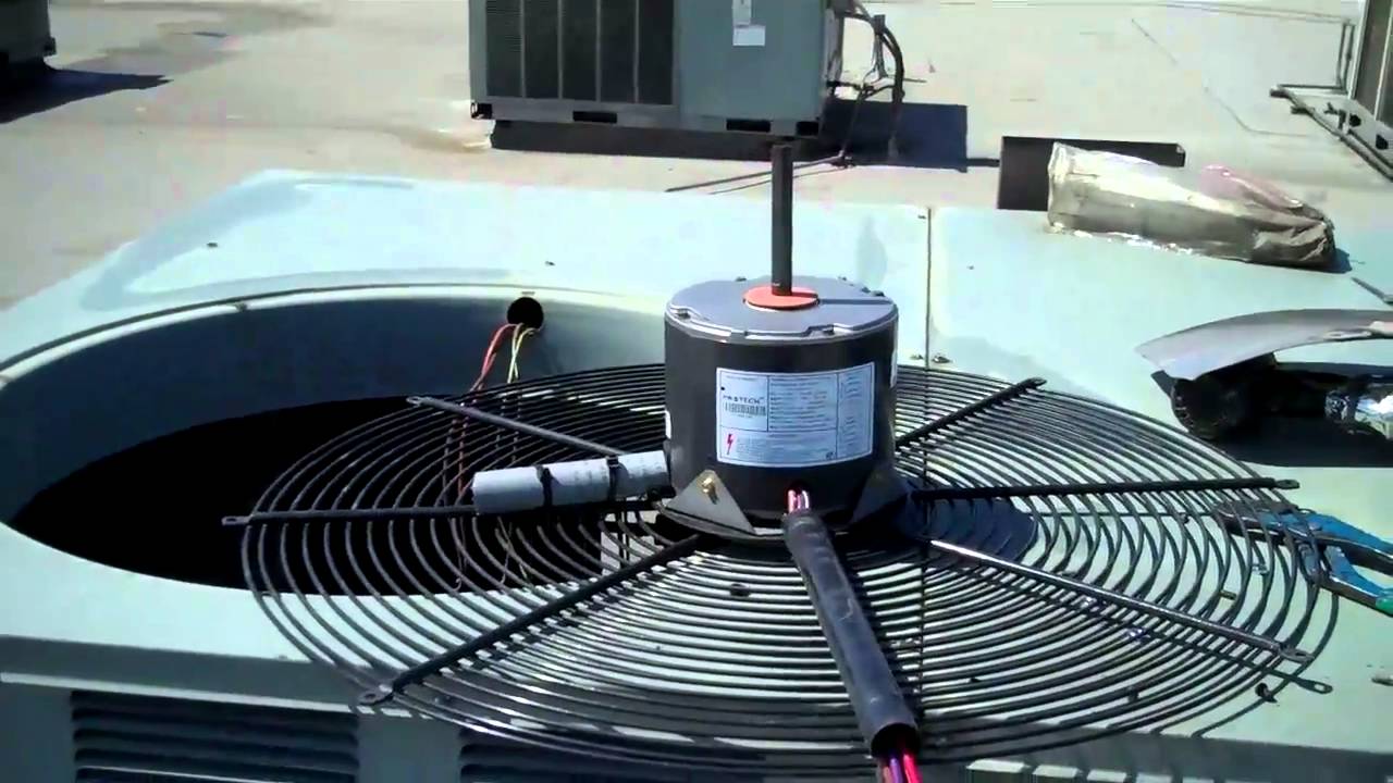 Hvac Rheem Condenser Fan Motor Change Out Youtube