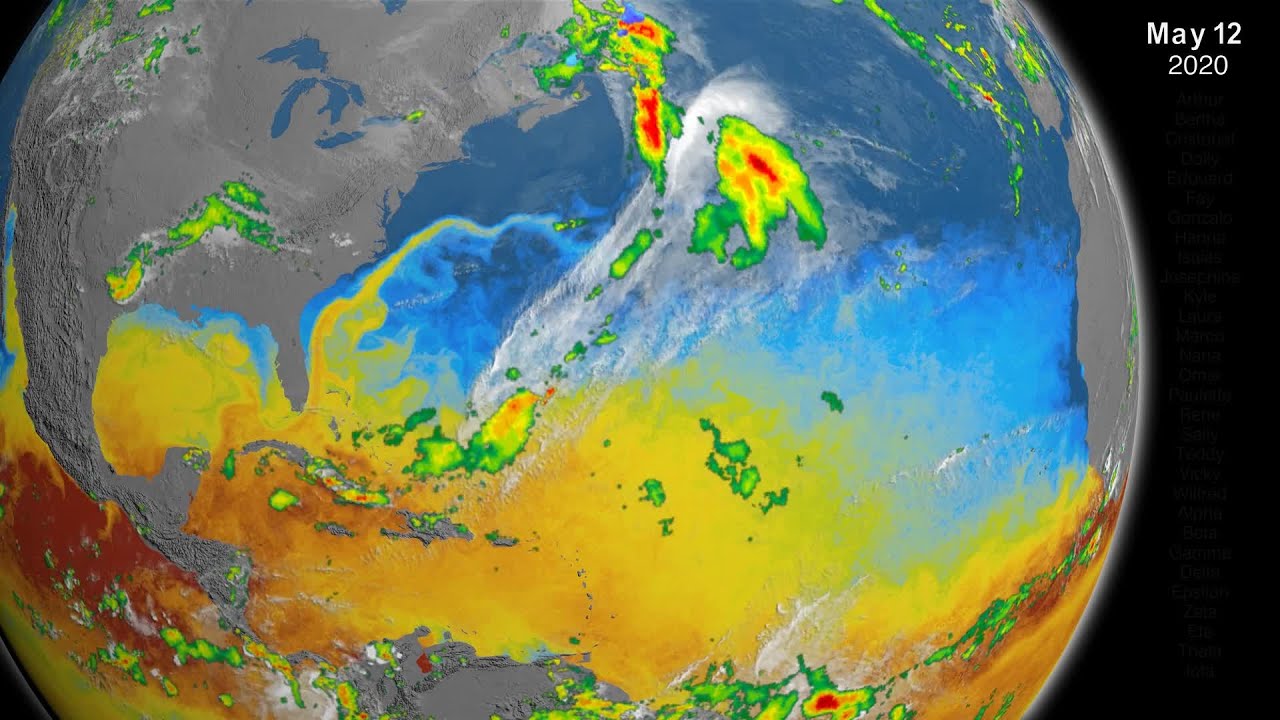 Watch Nasa S Time Lapse Of 2020 Atlantic Hurricane Season Youtube
