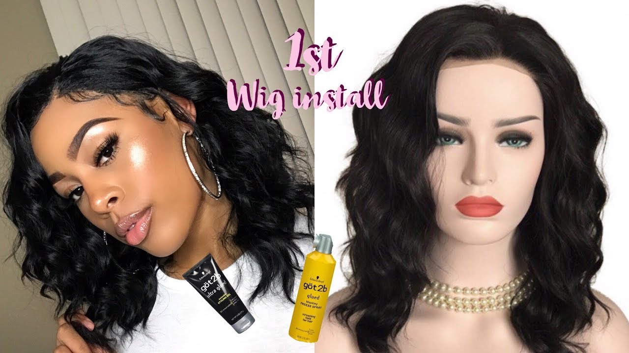 Installing My First Wig Synthetic Wig Ft Uniwigs Youtube