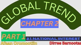 Global Trends Freshman Course Chapter 1 Part 3 Afaan Oromootiin Dirree