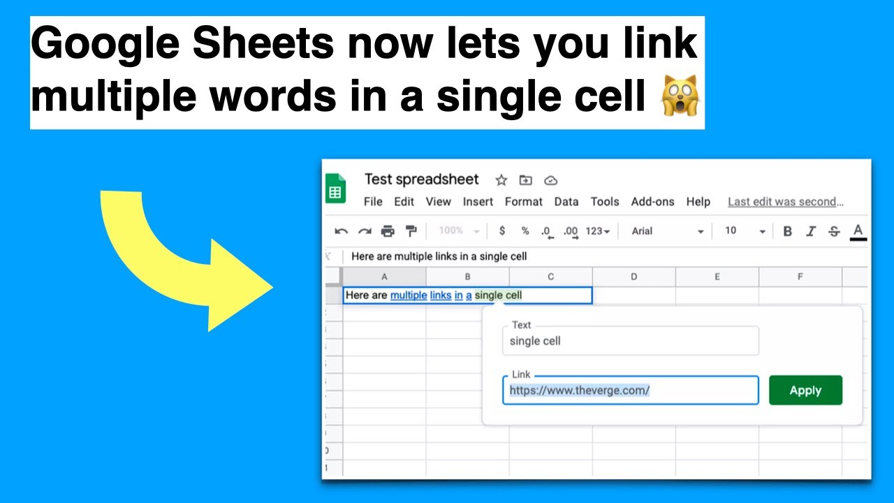 Link Multiple Words In A Single Cell In Google Sheets Multiple