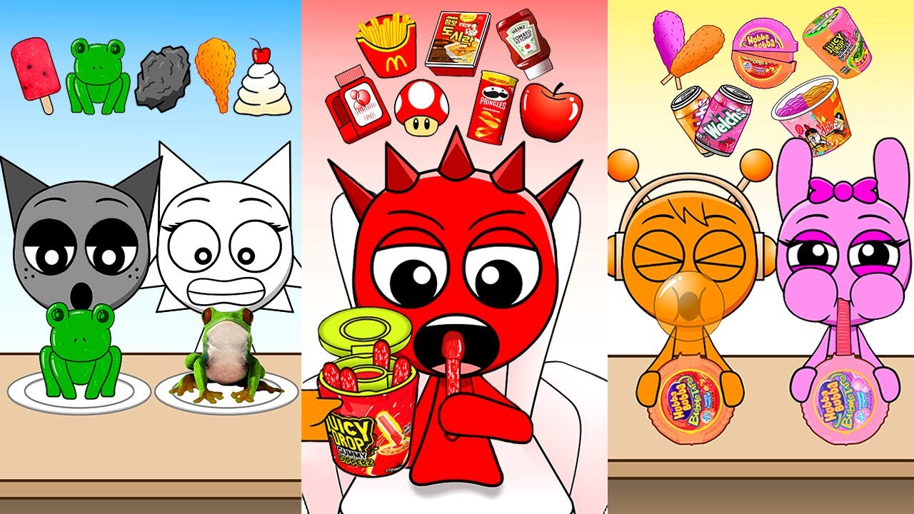 Incredibox Sprunki Emoticon Mukbang Cartoon Animation Challenge