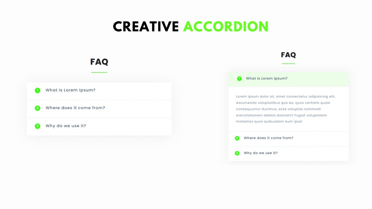 Creative Faq Section Design Using Bootstrap Youtube