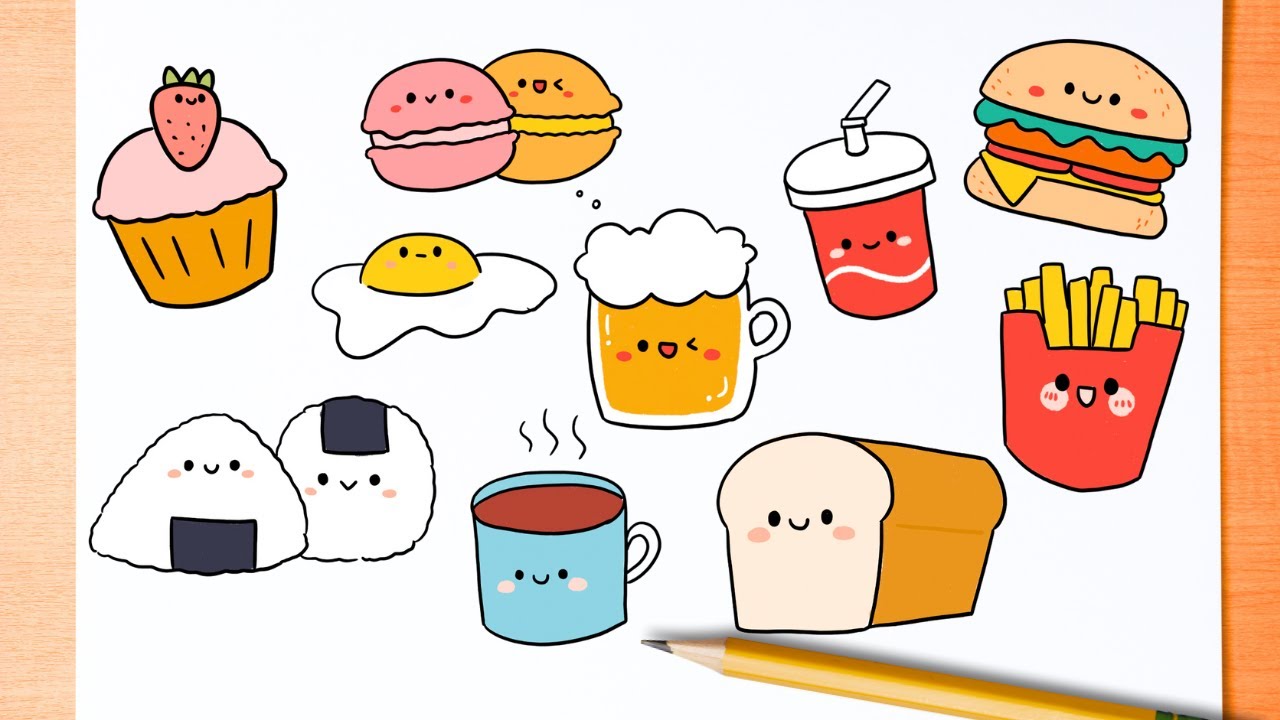 Easy Cute Food Drawings How To Draw Really Cute Chocolate Extract