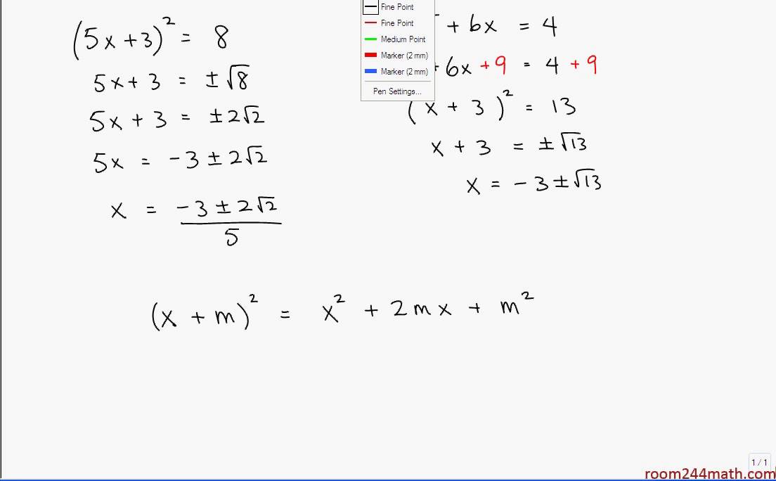 Square Root Equation
