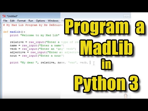 A Madlib In Python Youtube