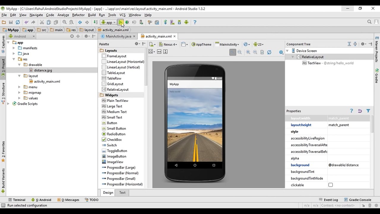 How To Add Background Image In Android Studio Youtube