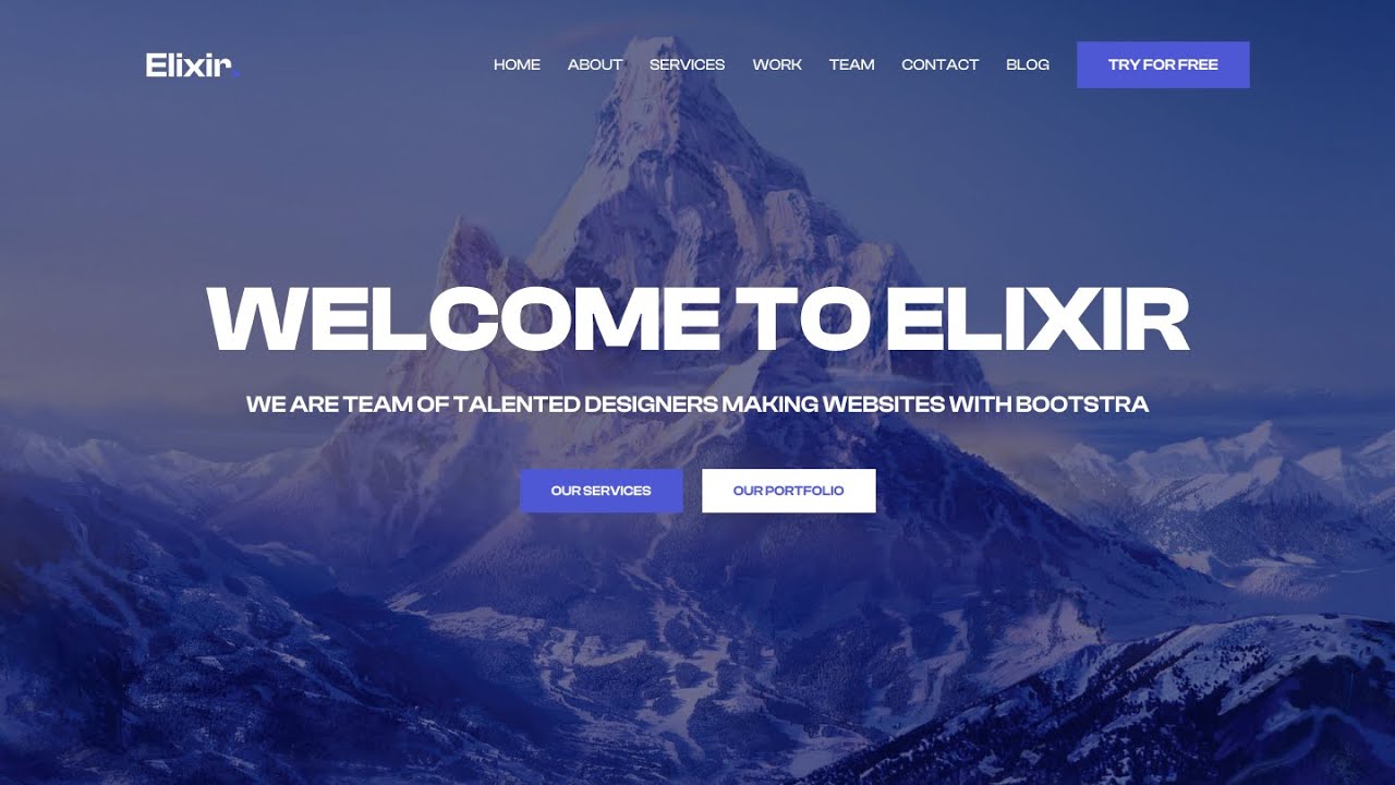 Elixir Bootstrap Landing Page How To Make A Responsive Website