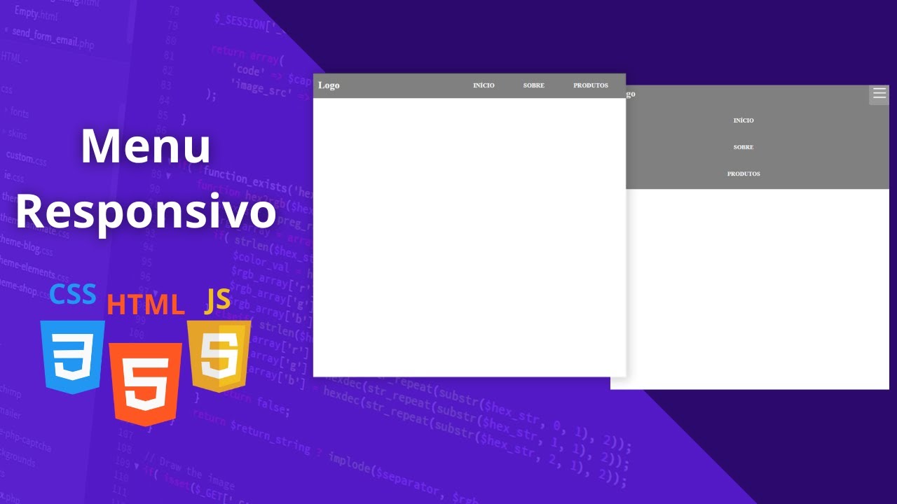 Menu Responsivo Simples Html Css E Javascript Youtube