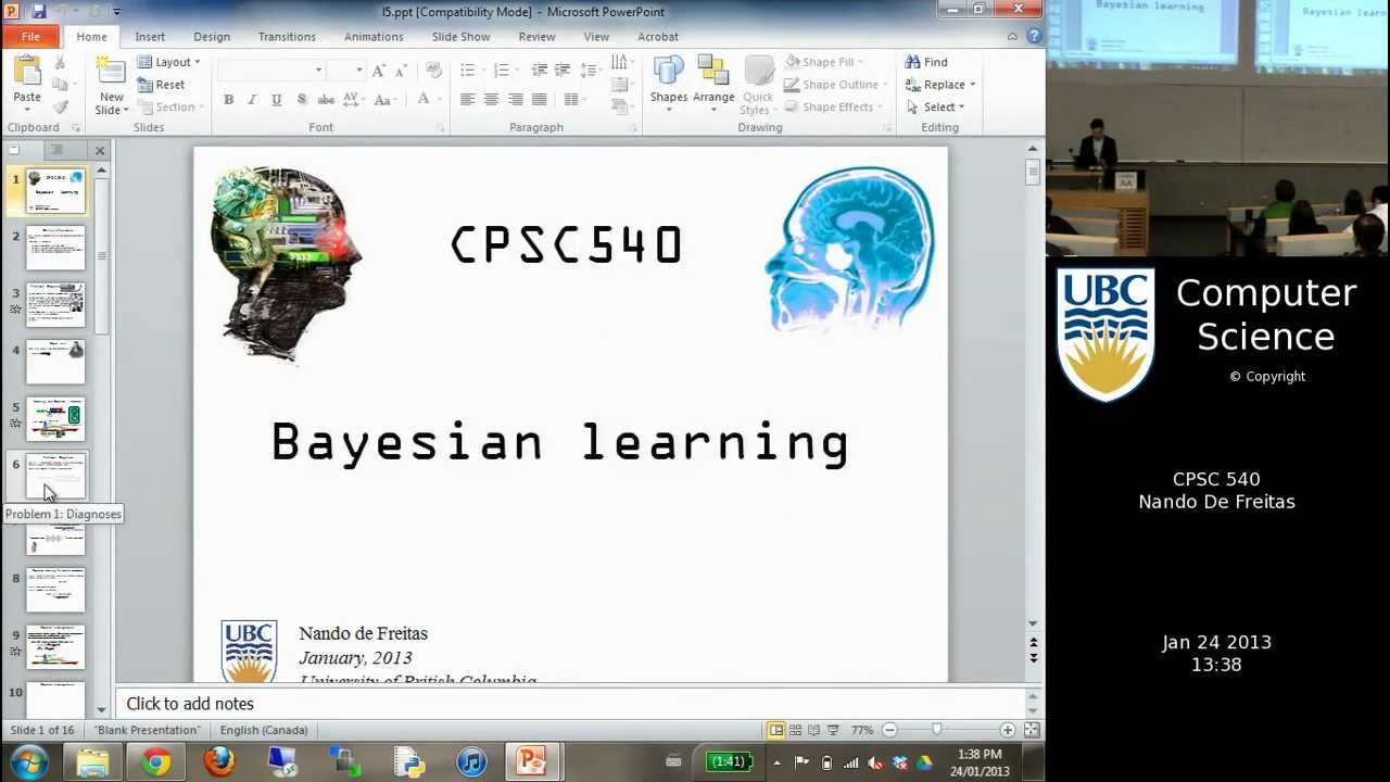 Machine Learning Bayesian Learning Youtube