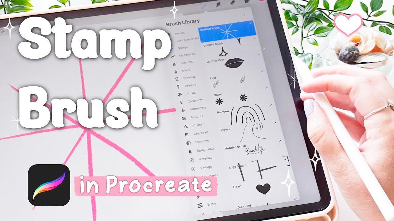 How To Create A Stamp Brush In Procreate Easy Simple Youtube