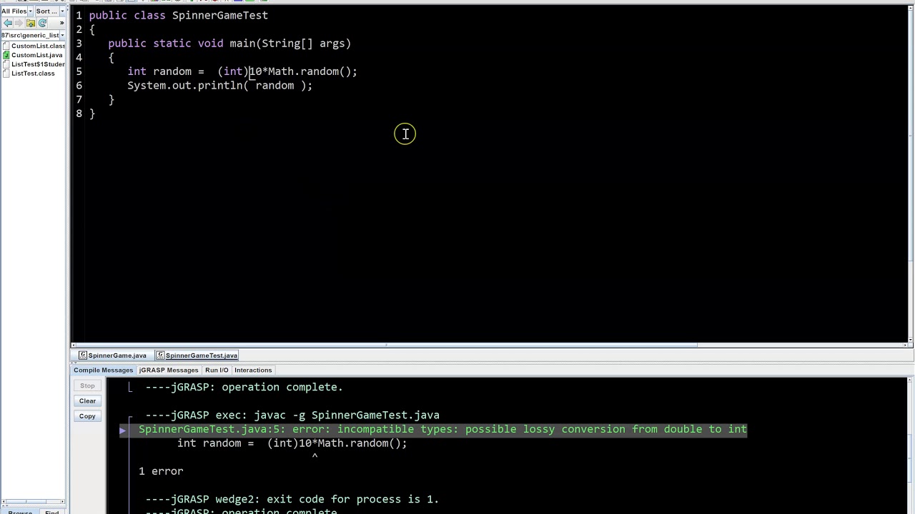 Apcsa Frq Methods Spinnergame Youtube