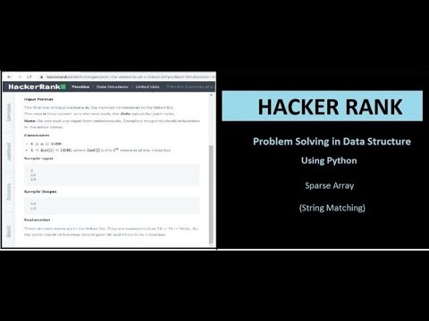 Sparse Array Hackerrank Python String Matchings Data Structure