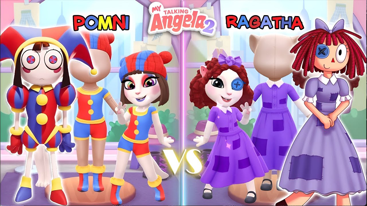 My Talking Angela 2 Amazing Digital Circus Pomni Vs Ragatha New