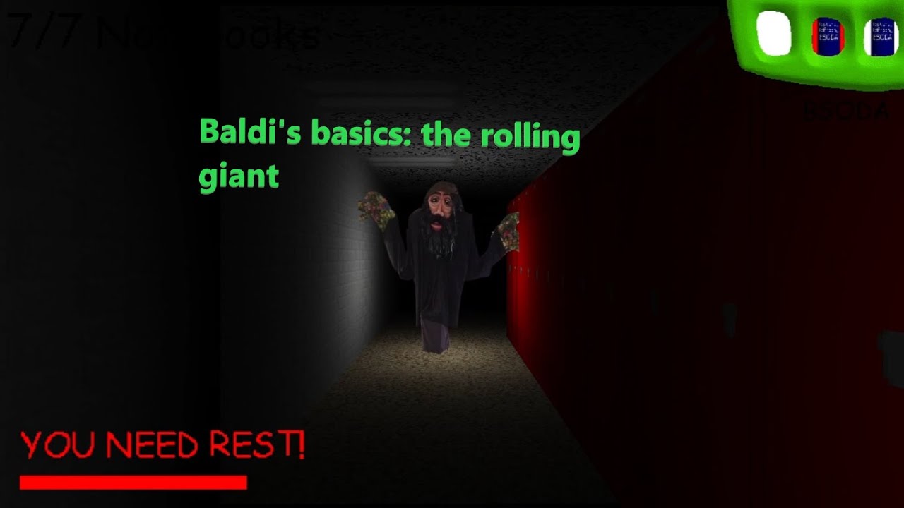 Baldi S Basics The Rolling Giant Baldi S Basics Mod Youtube
