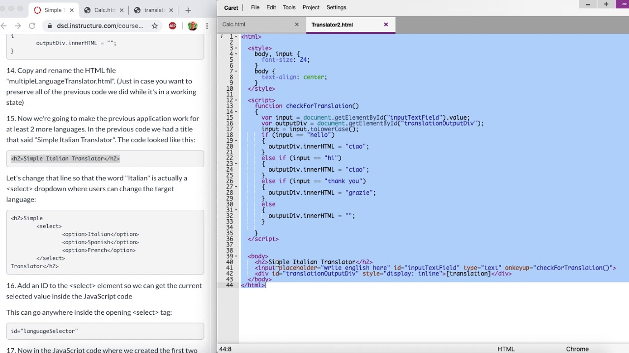 Basic Translator Tutorial Intro To Html Css Javascript Youtube